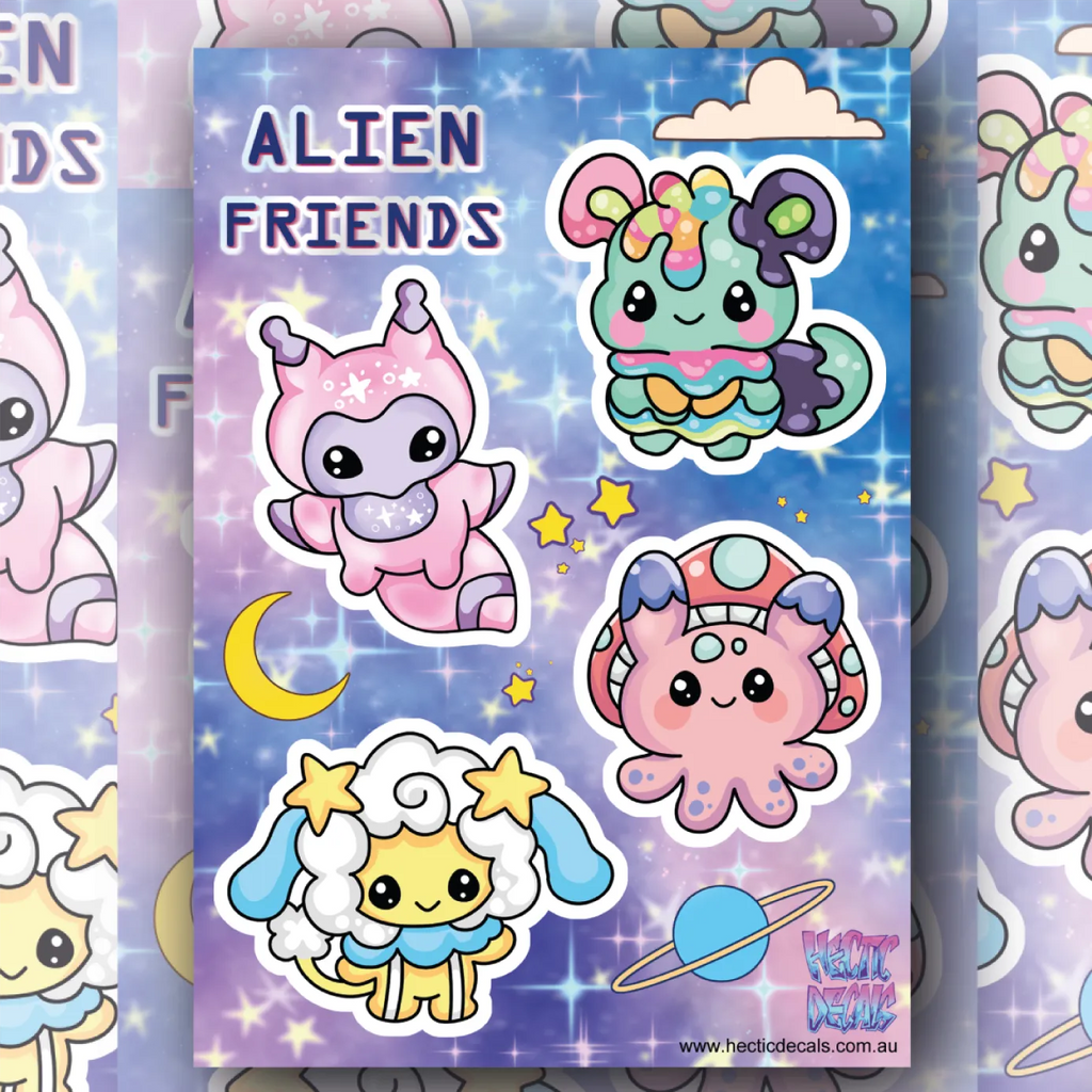 Alien Friends - Sticker/Decal Sheet