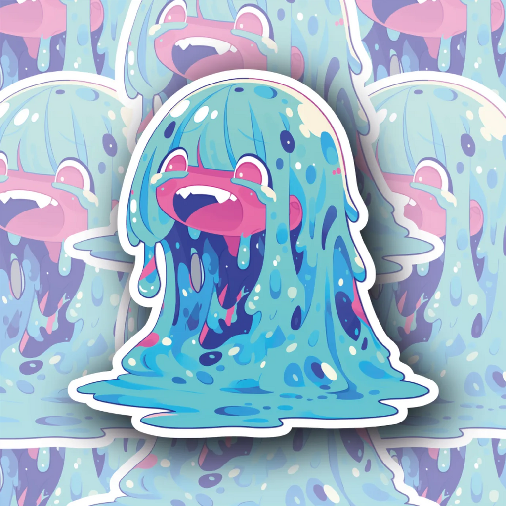 Blueberry Mochi Melting Chibi Girl